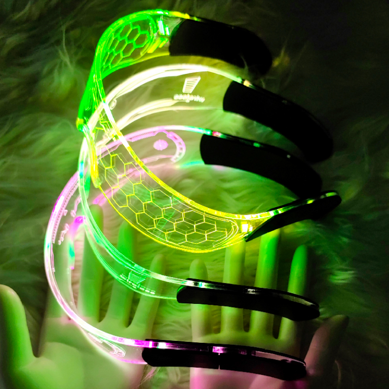 LED102 – LED Honeycomb Futuristic Glasses – WESTERN F.A.S.H.I.O.N